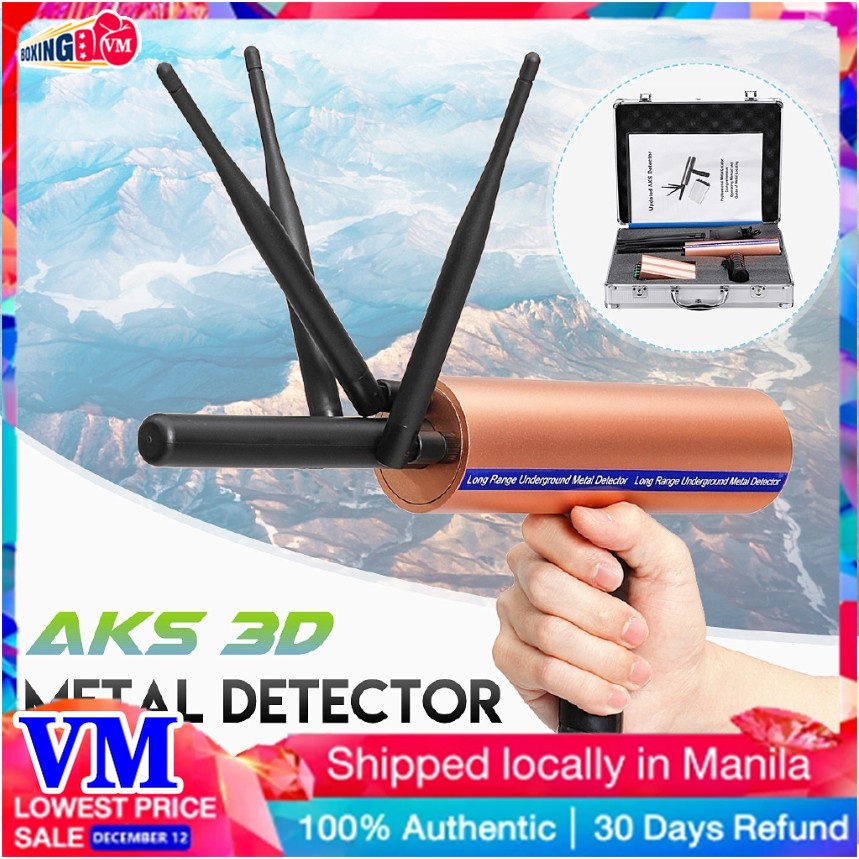 AKS 3D Metal Detector Double antenna Upgraded version Long Range gold ...