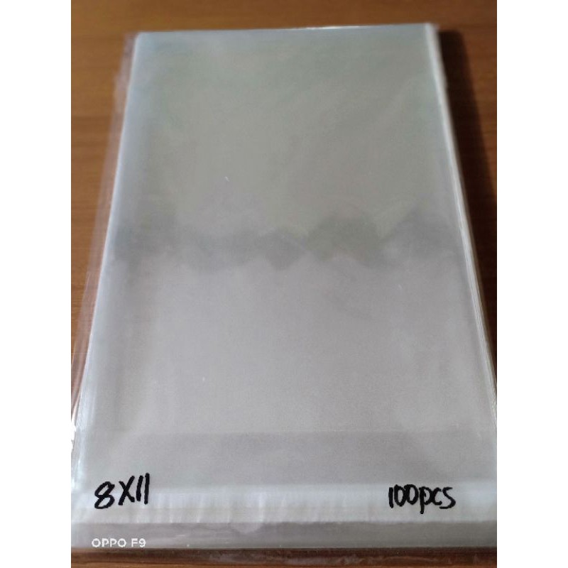 8x11 clear plastic with adhesive 100pcs/pack | Shopee Philippines