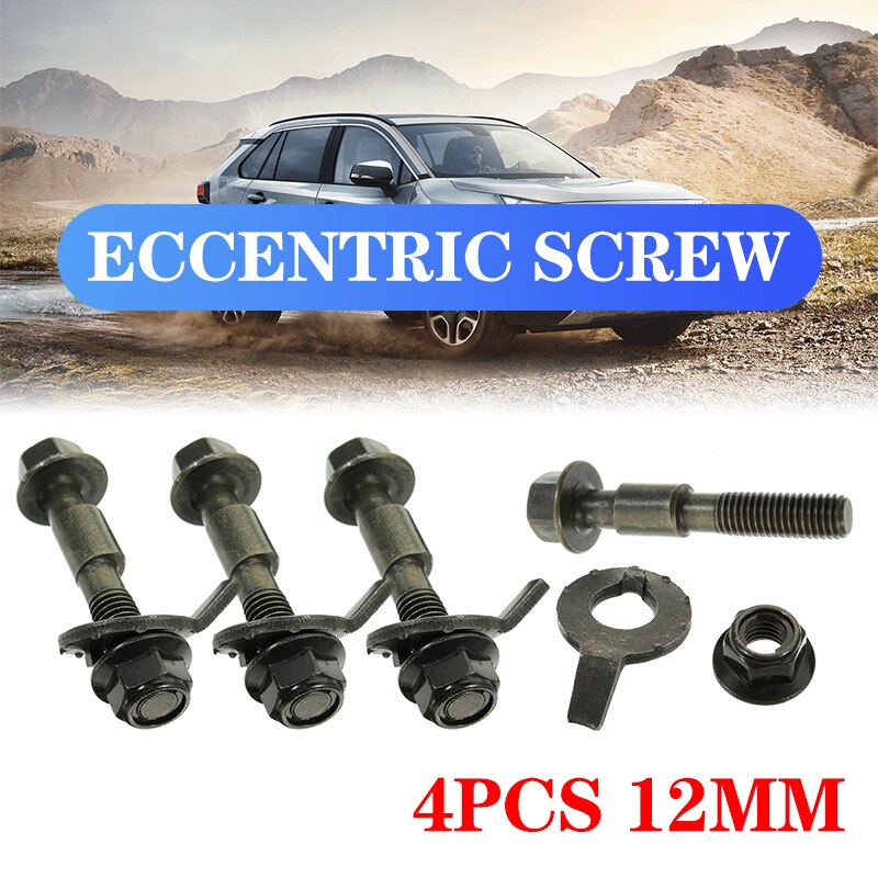 4PCS 12mm 10.9 Wheel Alignment Camber Bolt Eccentric Screw Car ...