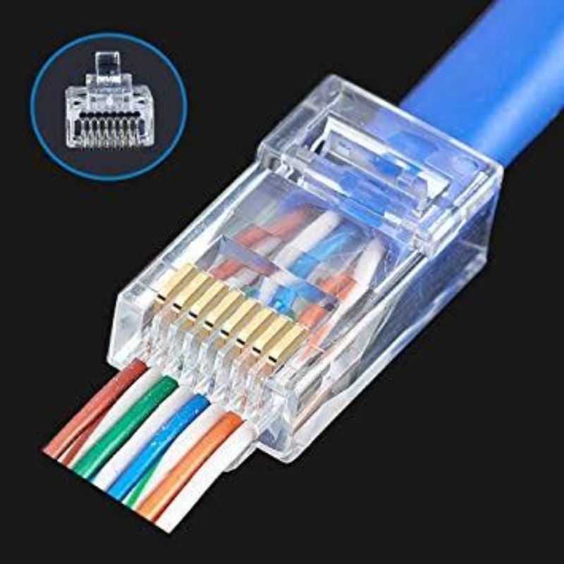 3pcs RJ45 High Quality Pass Through and Non-Pass Through Connector for ...