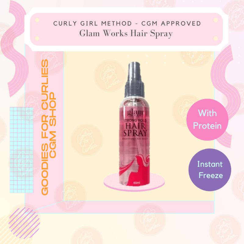 Glam Works Strong Hold Hair Spray 60ml CGM Approved | Shopee Philippines