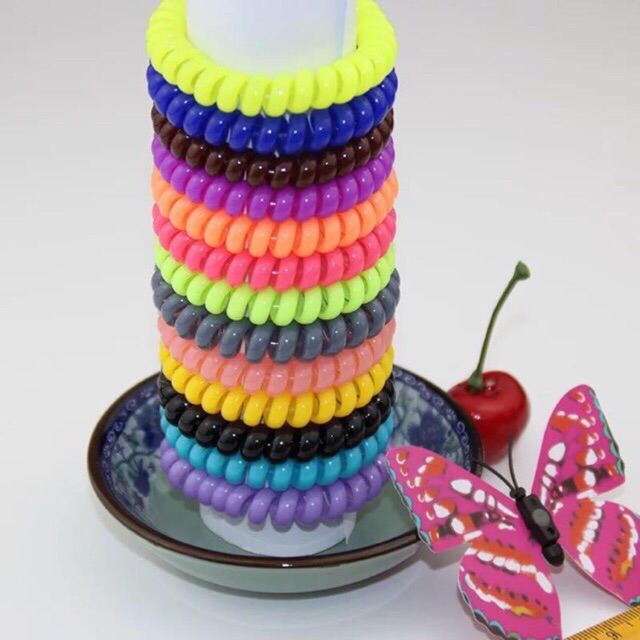 25pcs/pack plastic rubber band hair circle pony wire | Shopee Philippines