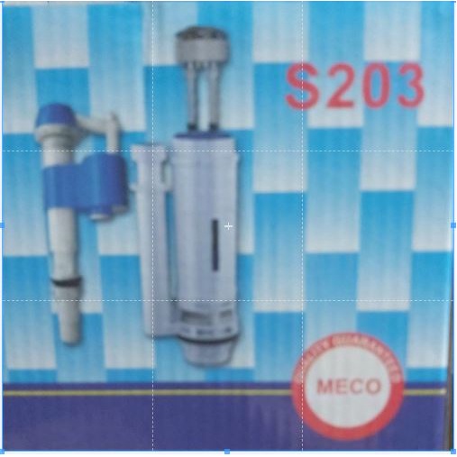 Meco Universal Tank Fittings Replacement Lever Push Button SET Toilet ...