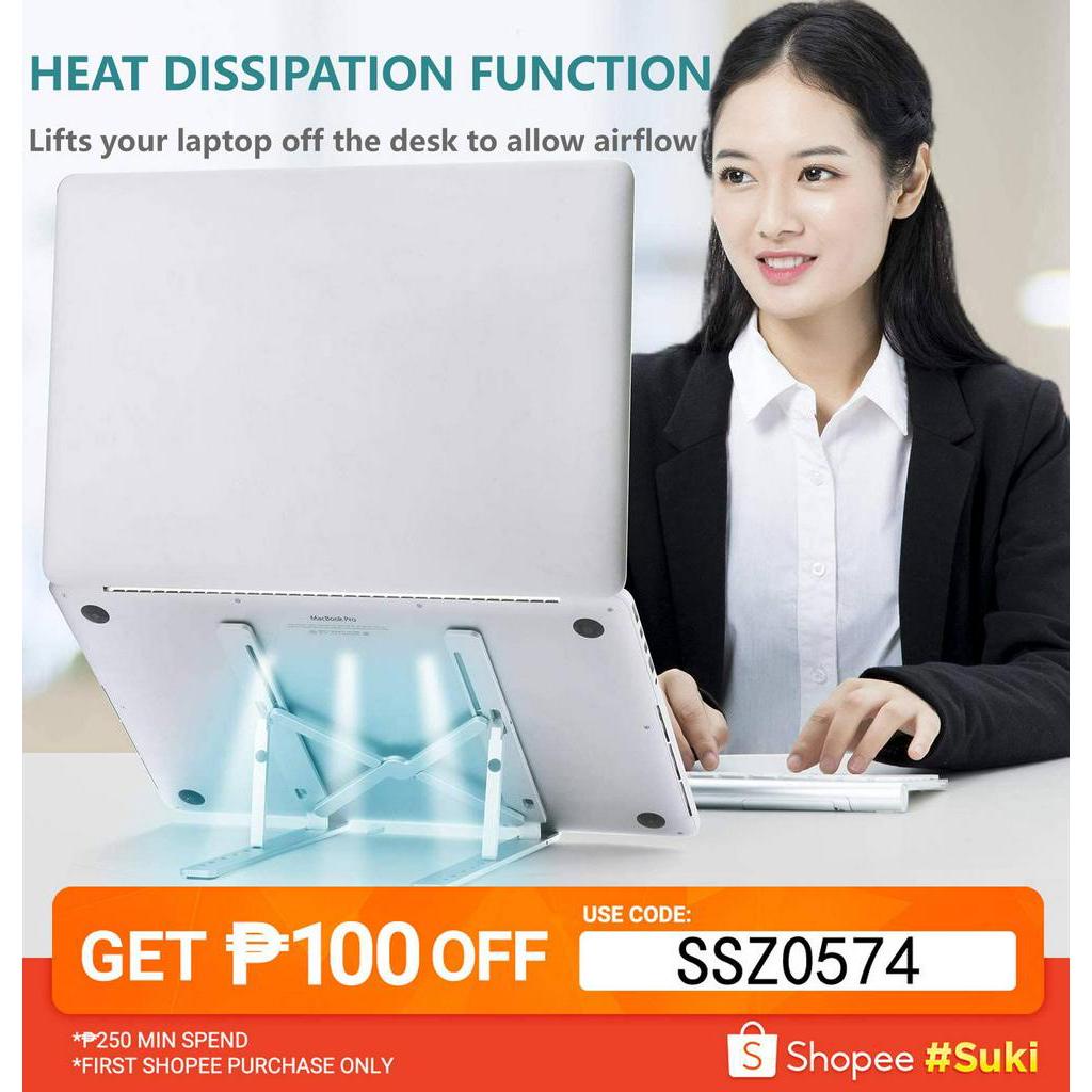 Aluminum/Plastic adjustable laptop stand foldable portable laptop ...