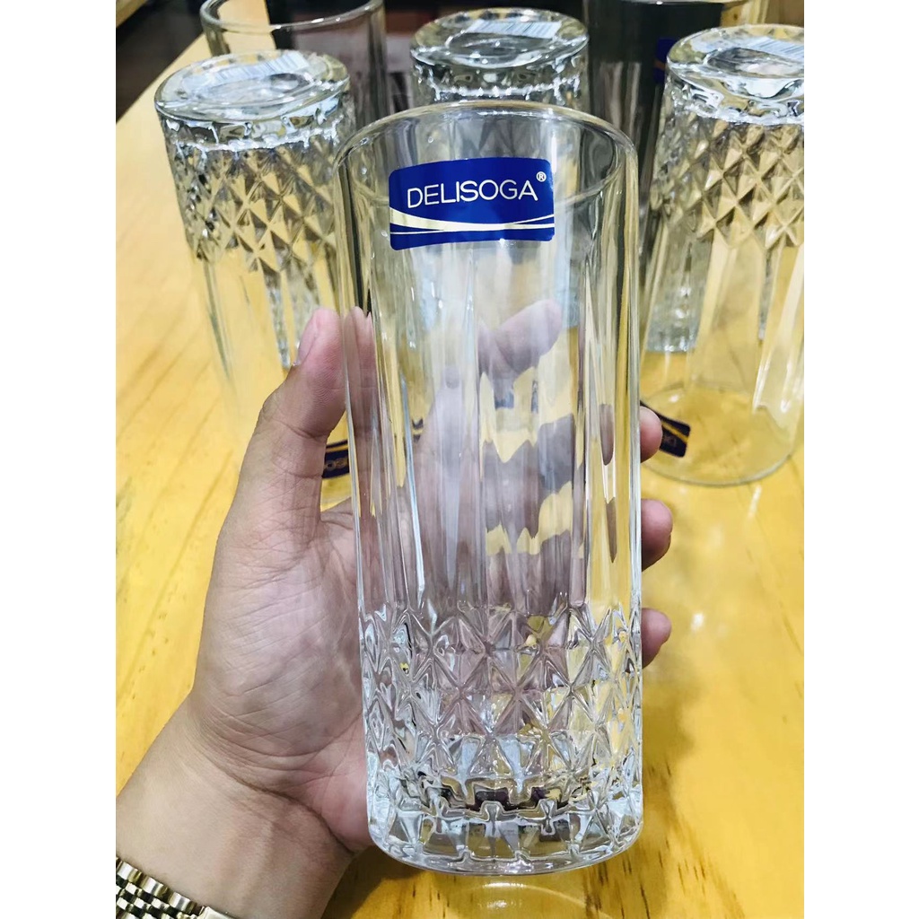 1pc./6pcs.set, Delisoga DSKB028-3 ️ 330ml High ball engraved bottom ...