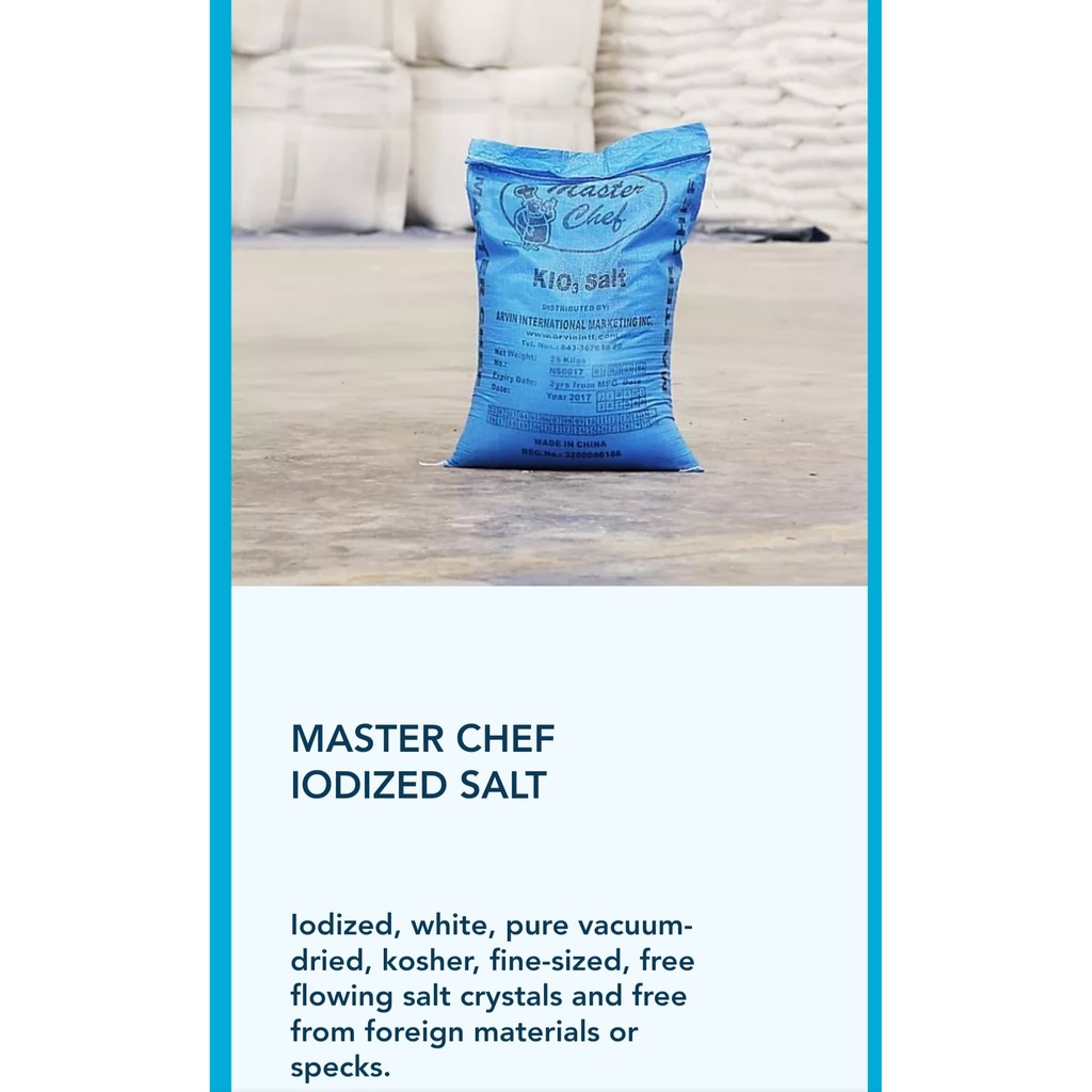 Master Chef Iodized Salt 1kg | Shopee Philippines