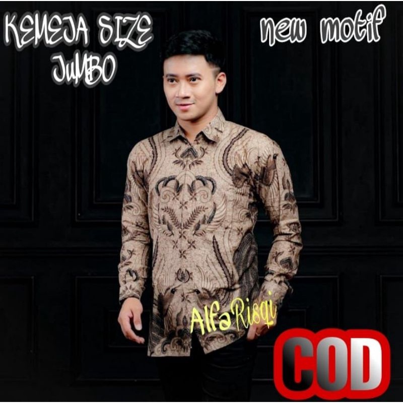 KEMEJA Men's Batik Shirt BIG SIZE JUMBO XXL XXXL 3L 4L 5L BATIK JUMBO ...