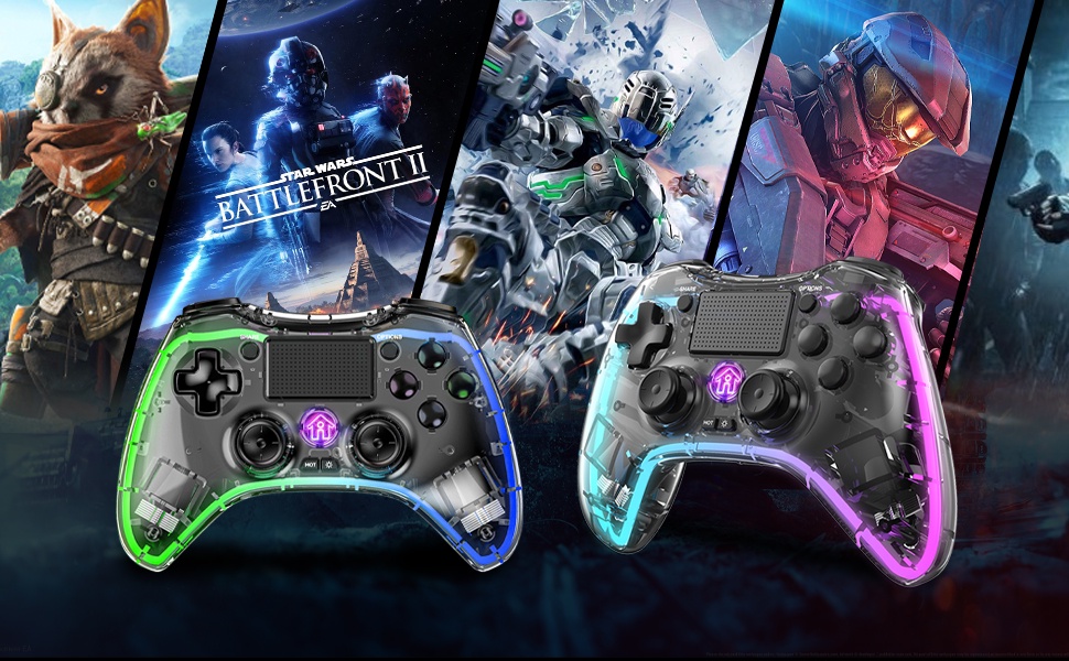 PS4 Controller, Wireless Controller Compatible with PS4/PS4 Pro/PS4 ...