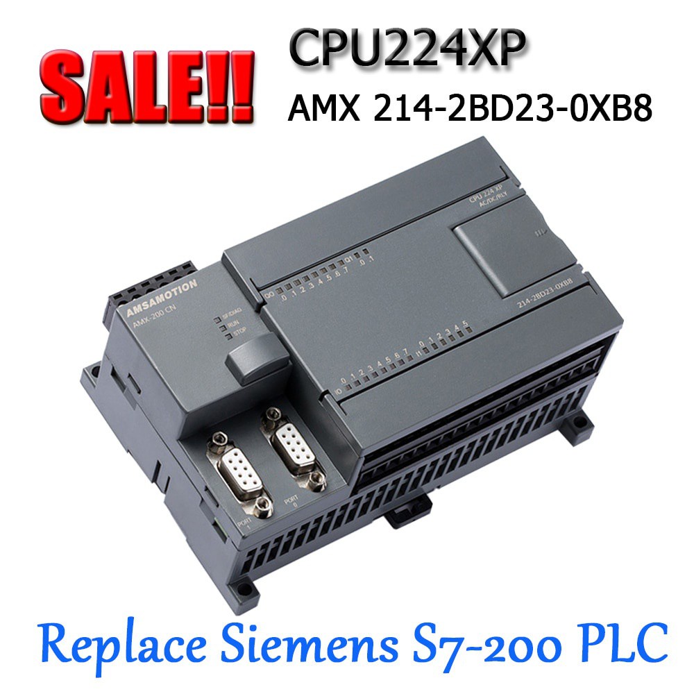 CPU224XP AMX-200 PLC Programmable Controller Relay Output 214-2BD23-0XB8 Compatible S7-200 PLC ...