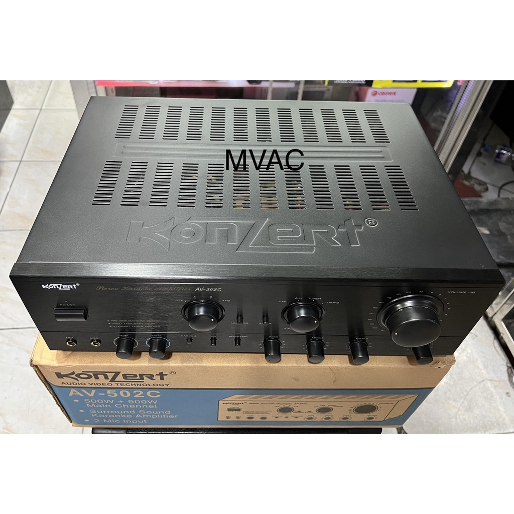 Konzert AV-502C Karaoke Amplifier ( 500 Watts x 2 ) | Shopee Philippines