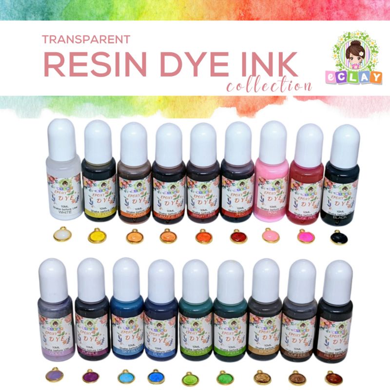 10ml RESIN DYE INK TRANSPARENT PIGMENT for UV & EPOXY RESIN etc ...