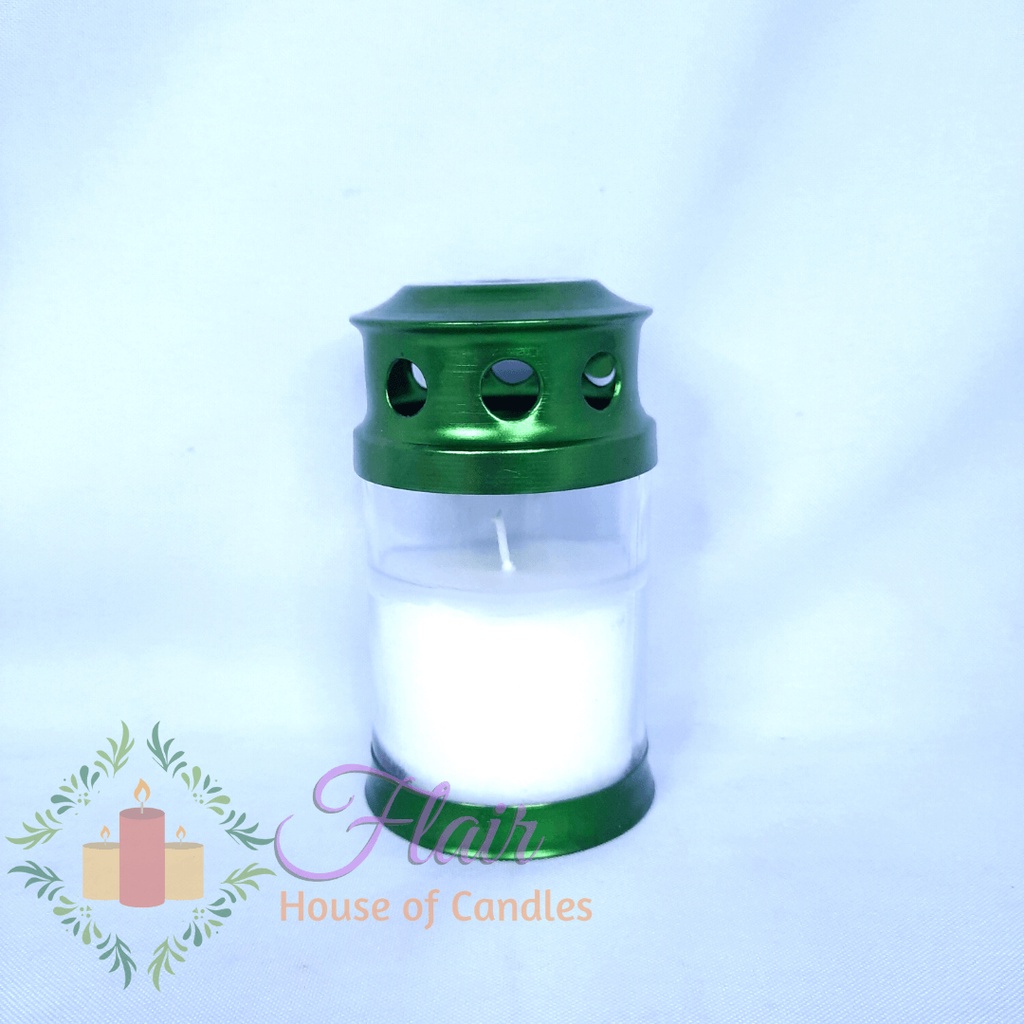 Flair GC35 Colored Glass Candle Windproof Candle with Cover Smokeless ...