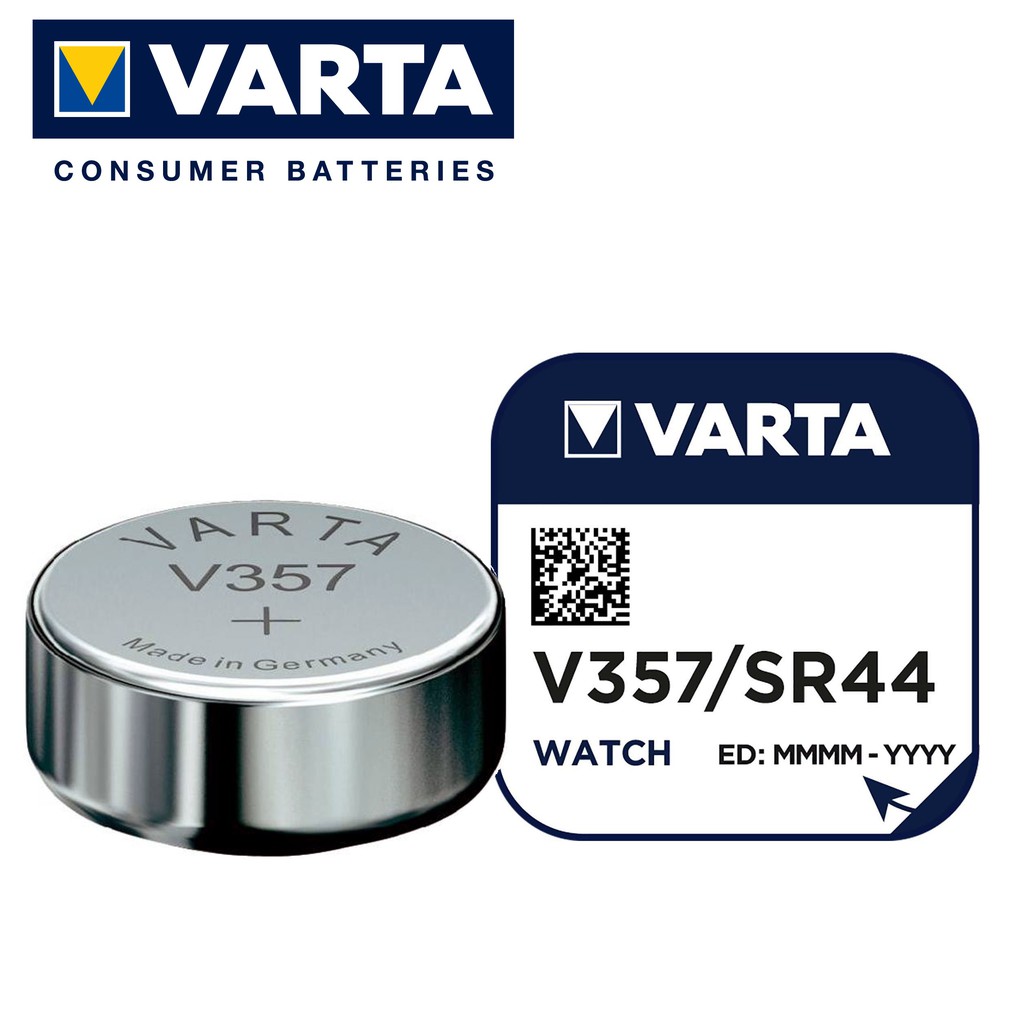 Varta V357 SR44 (1pc) 1.55v Silver Oxide Button Cell Battery Varta V ...