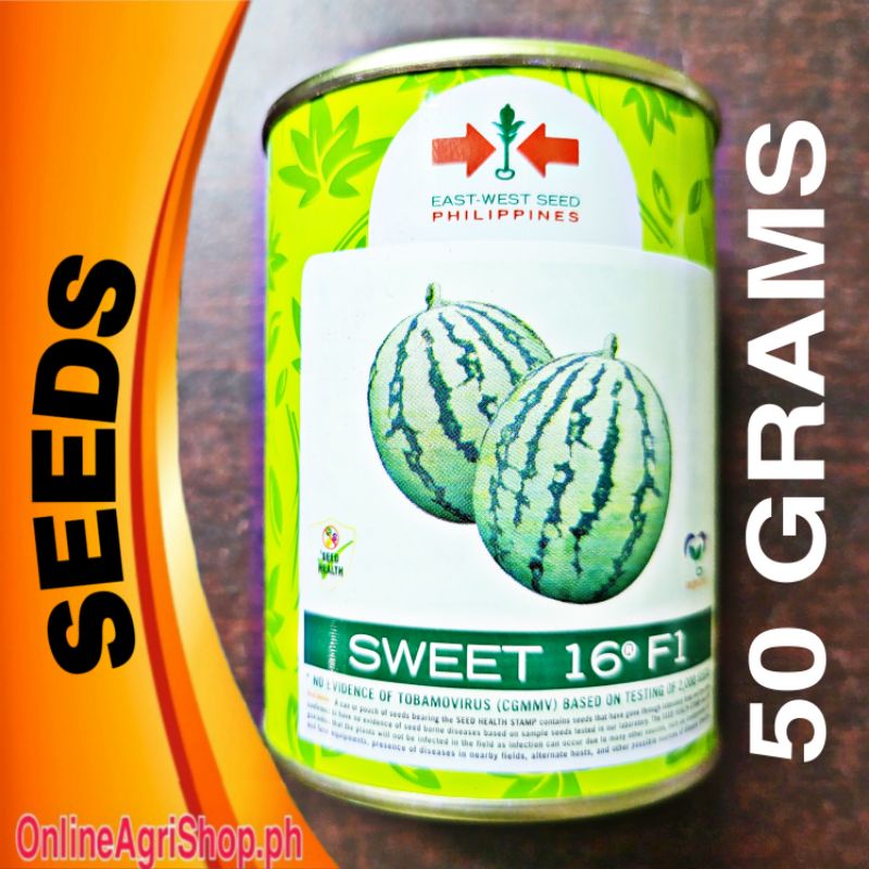 Sweet 16 F1 (50 grams) Hybrid Watermelon / Pakwan by East West Seeds ...