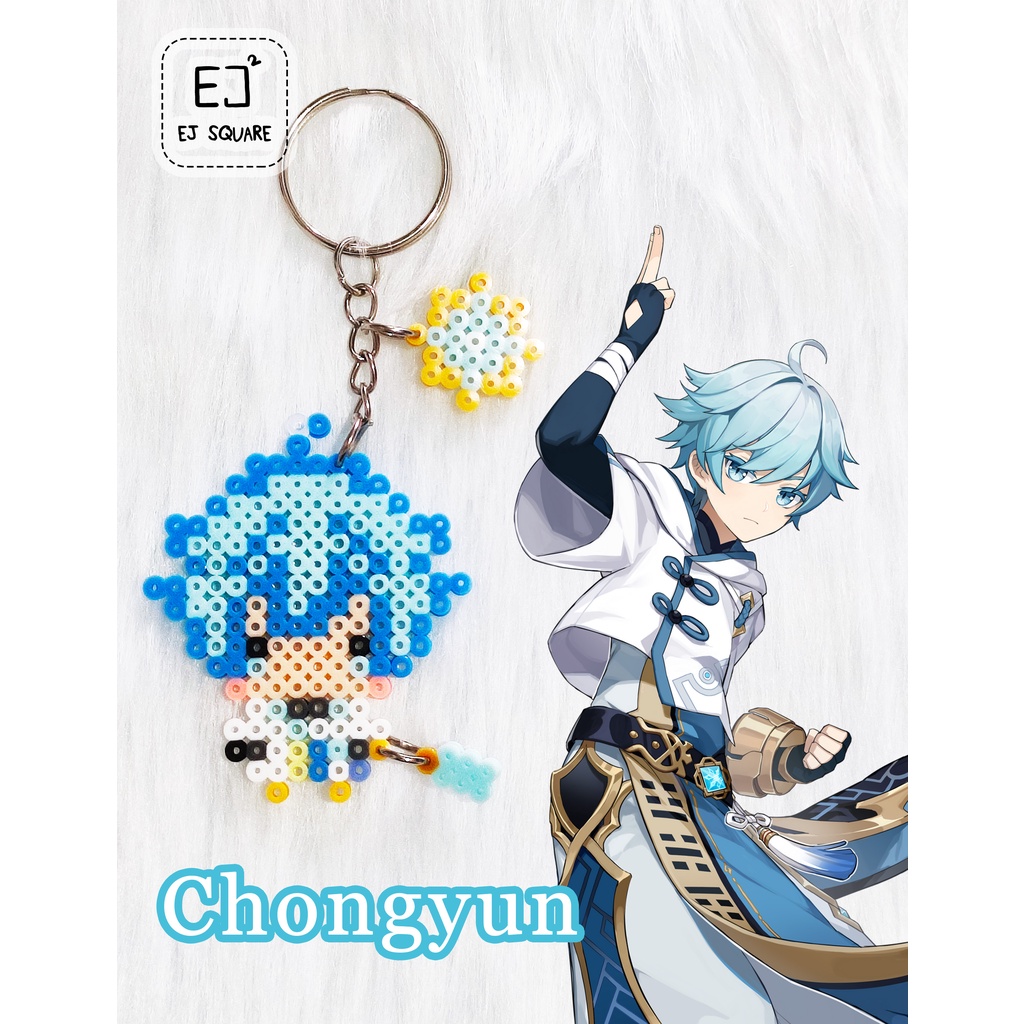 GENSHIN IMPACT LIYUE AND INAZUMA CHARACTERS PERLER BEAD KEYCHAINS FAN ...
