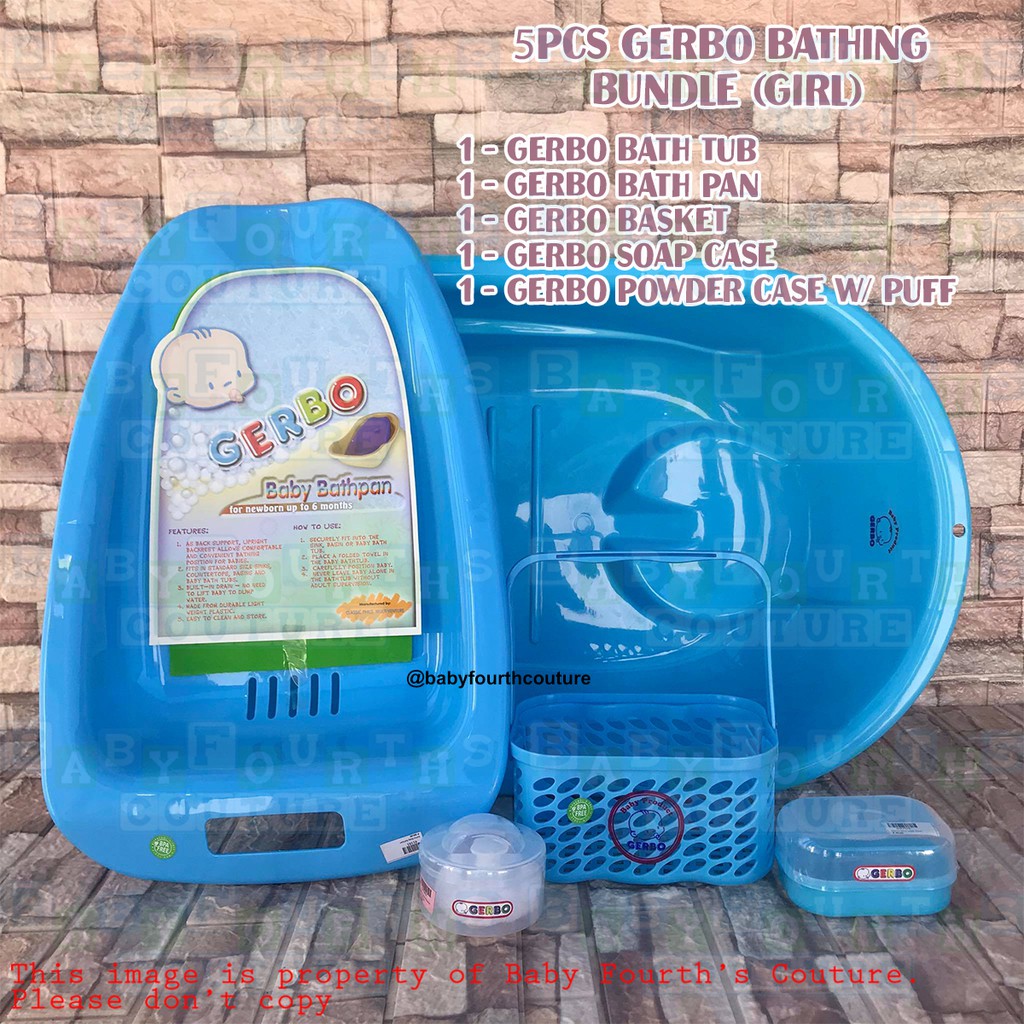 COD Gerbo Baby Bathing Bath Tub Bundle Set | Shopee Philippines