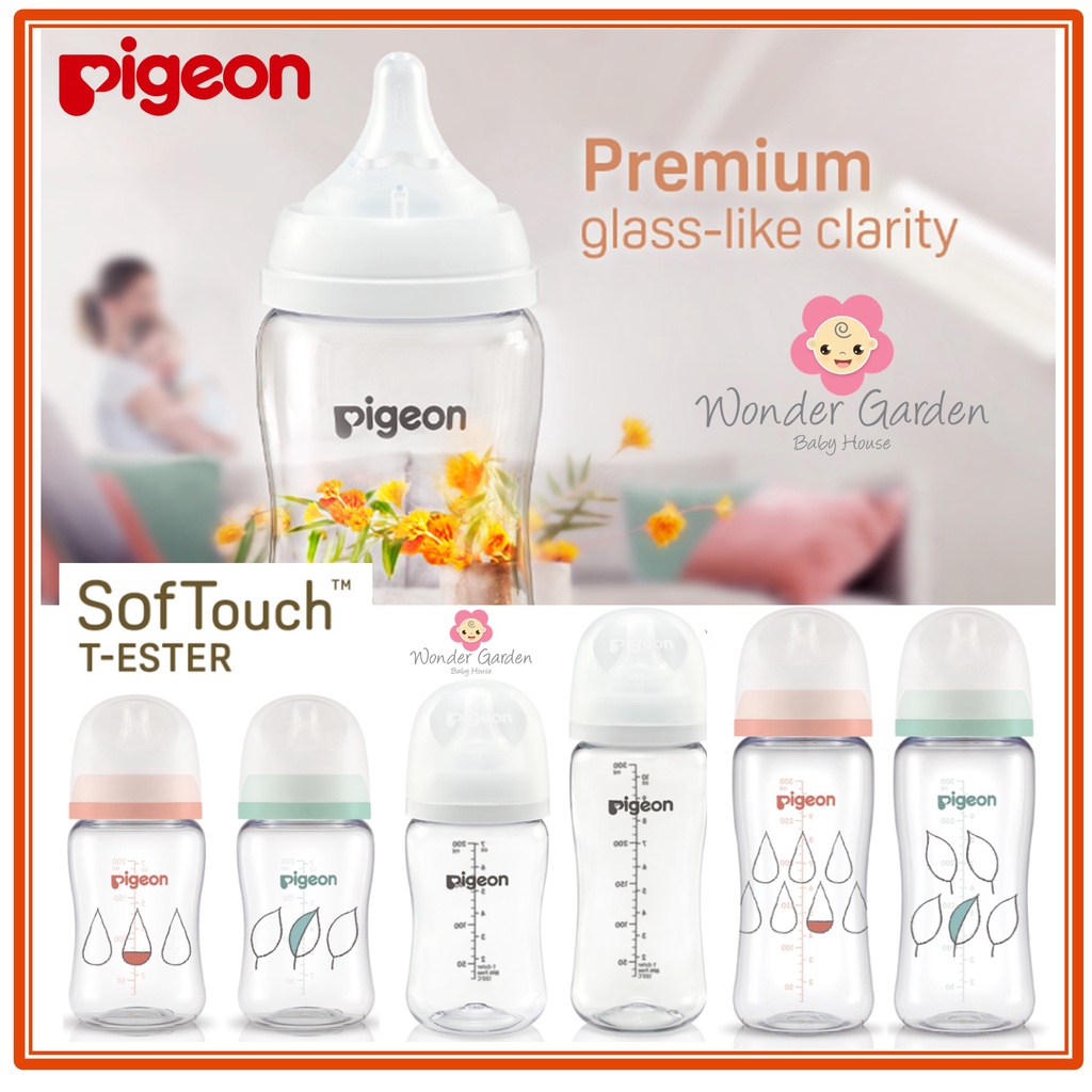 Pigeon SofTouchTM T-Ester Nursing Bottle (Wide-neck Botol Susu 200ml & 300ml ) | Shopee Philippines