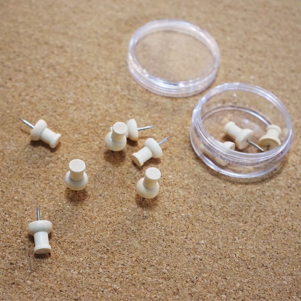 Natural Wooden Eco Friendly Push Pins Set | Shopee Philippines