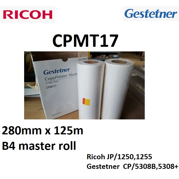 Copy Printer Master CPMT17 B4 master roll for Ricoh and Gestetner CPMT ...