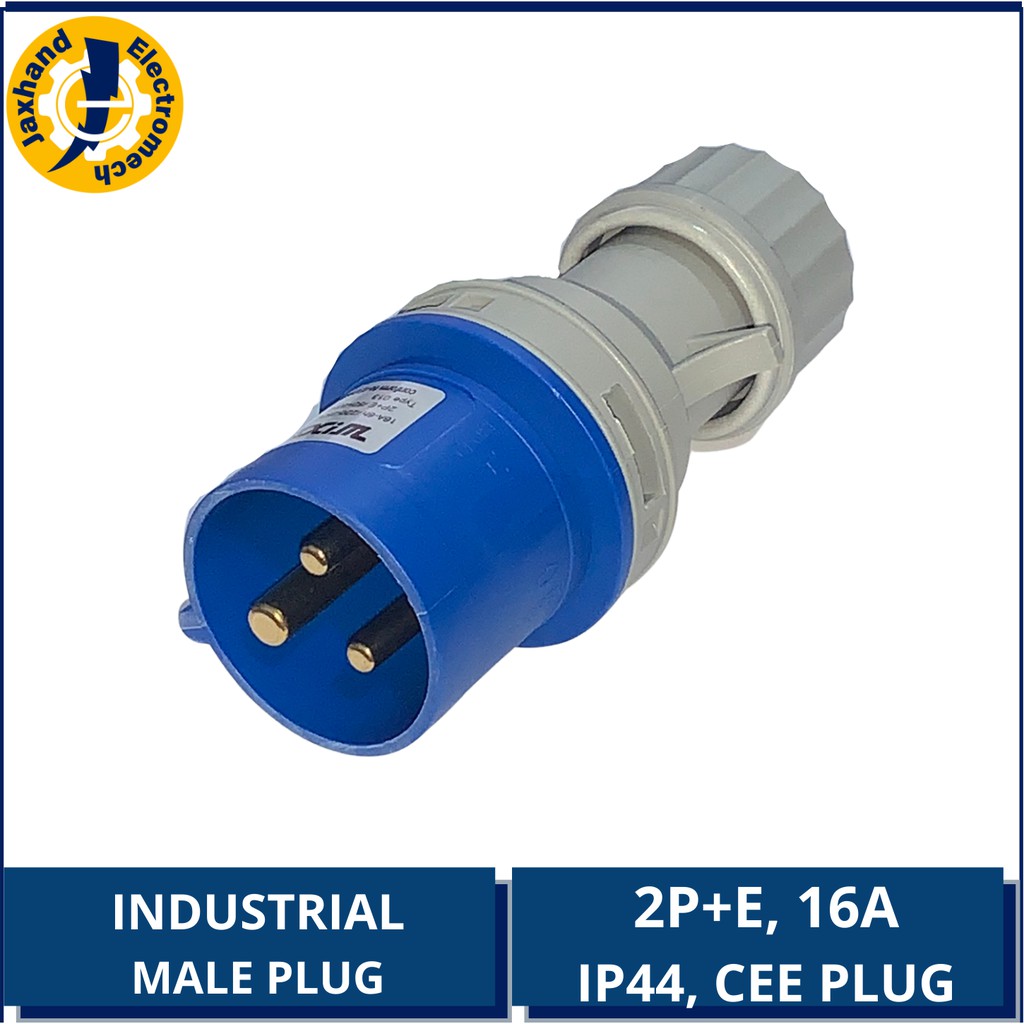 Industrial Male Plug 16A, 3-poles, 2P+E, IP44 CEE Plug Heavy Duty/ SALE ...