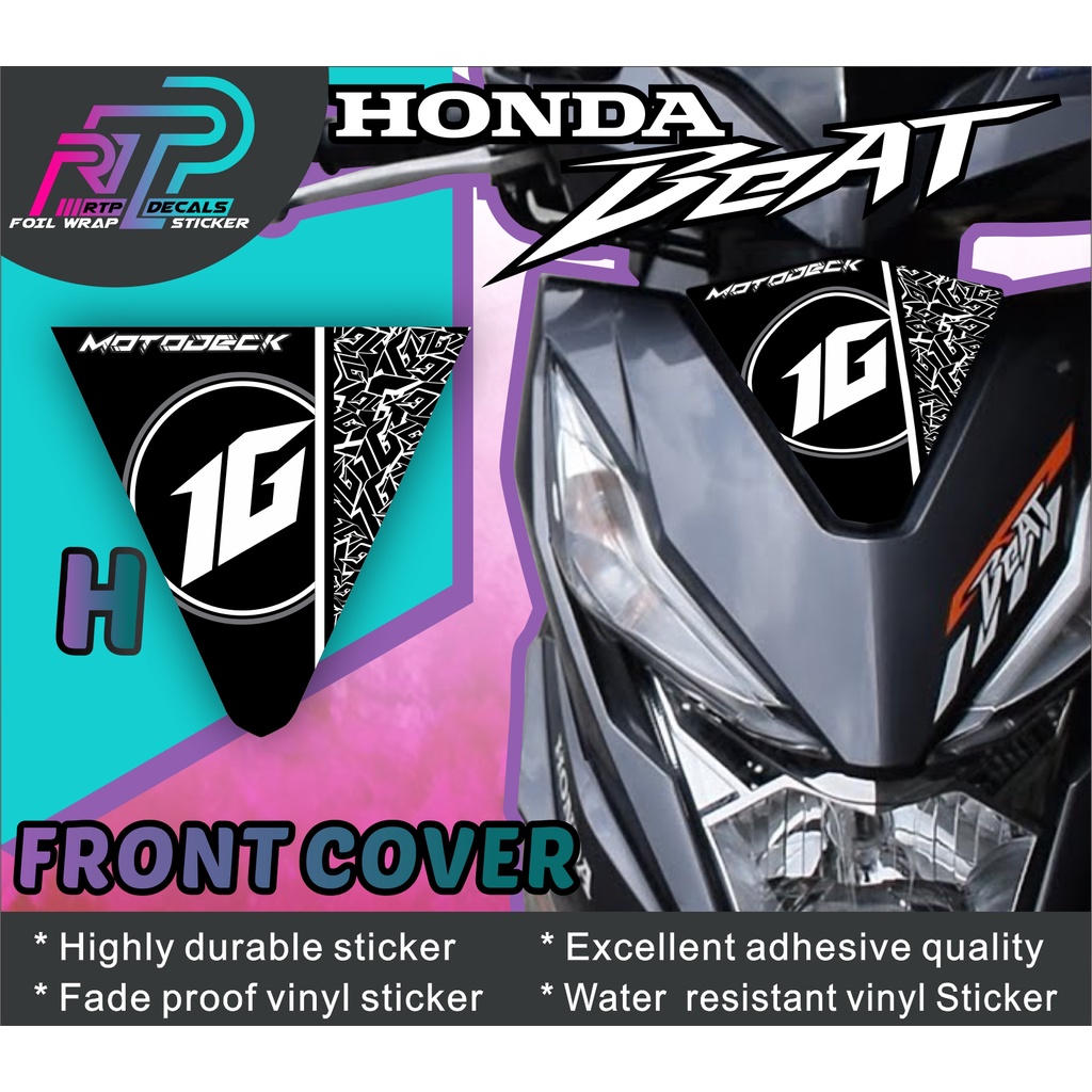 Honda Beat 1G Design Printed Front Cover Decals Sticker | Shopee ...