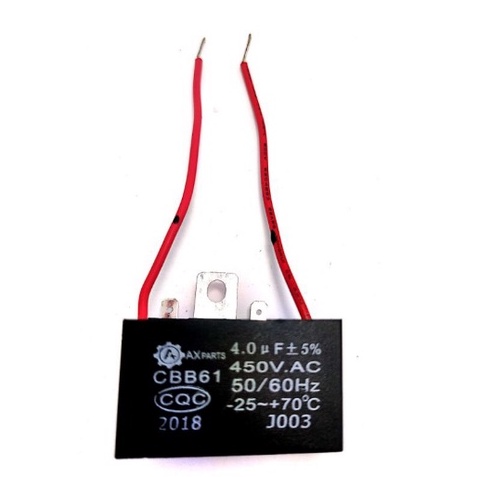 electric fan capacitor 4 uf 450 volts wire type good quality | Shopee ...