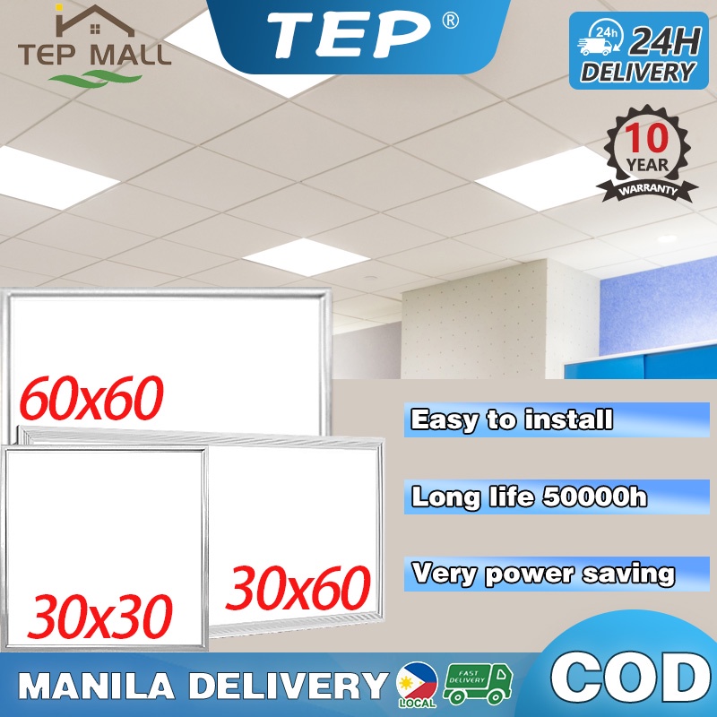 TEP 60*60CM LED Panel Light Recessed Office Kitchen Bathroom Ceiling ...