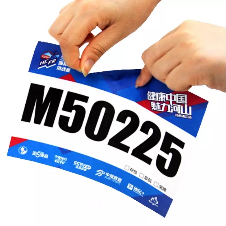 Custom Waterproof Tyvek Paper Race Bibs Number Durable Tyvek Paper Race ...