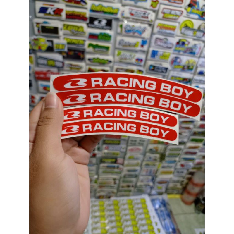 MERAH Red RACING BOY Rim sticker | Shopee Philippines