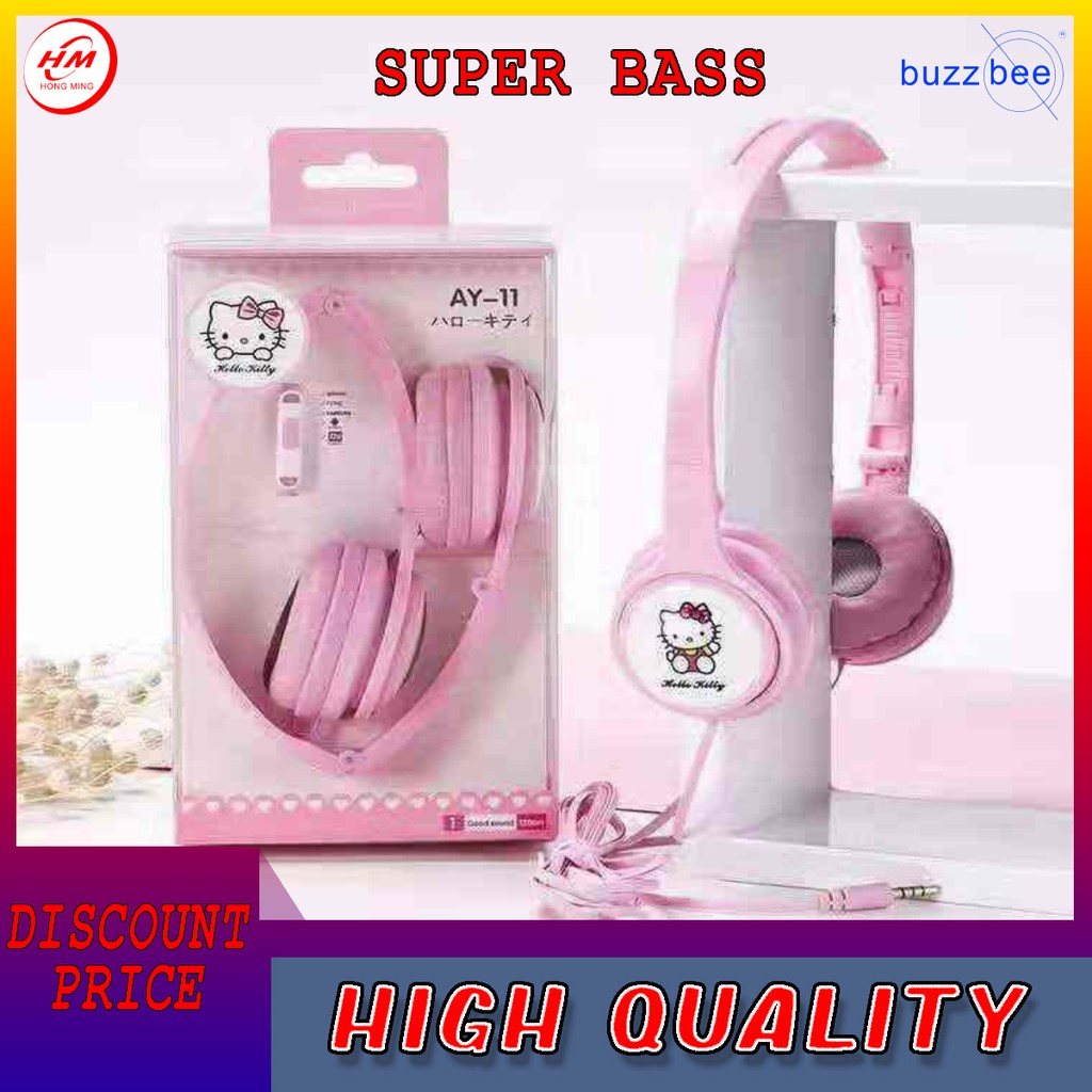 HM NEW Hellokitty Headset small hello kitty headphones | Shopee Philippines