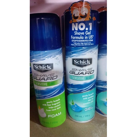 SCHICK Shave Guard Sensitive Lime Foam 200ml | Shopee Philippines