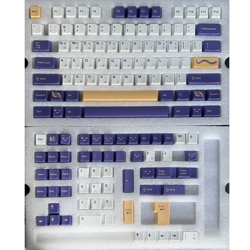 129 Keys GMK Tako Keycaps Cherry Profile PBT Dye Sublimation Mechanical ...