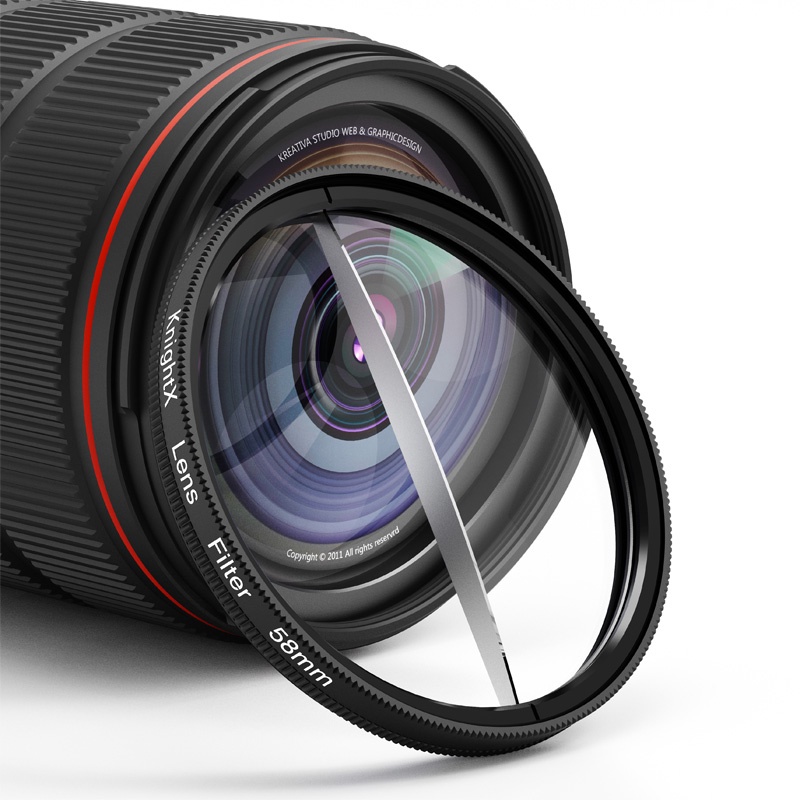 KnightX Half Prism Filter 52 58mm 67mm 77mm Camera Lens ND UV ...