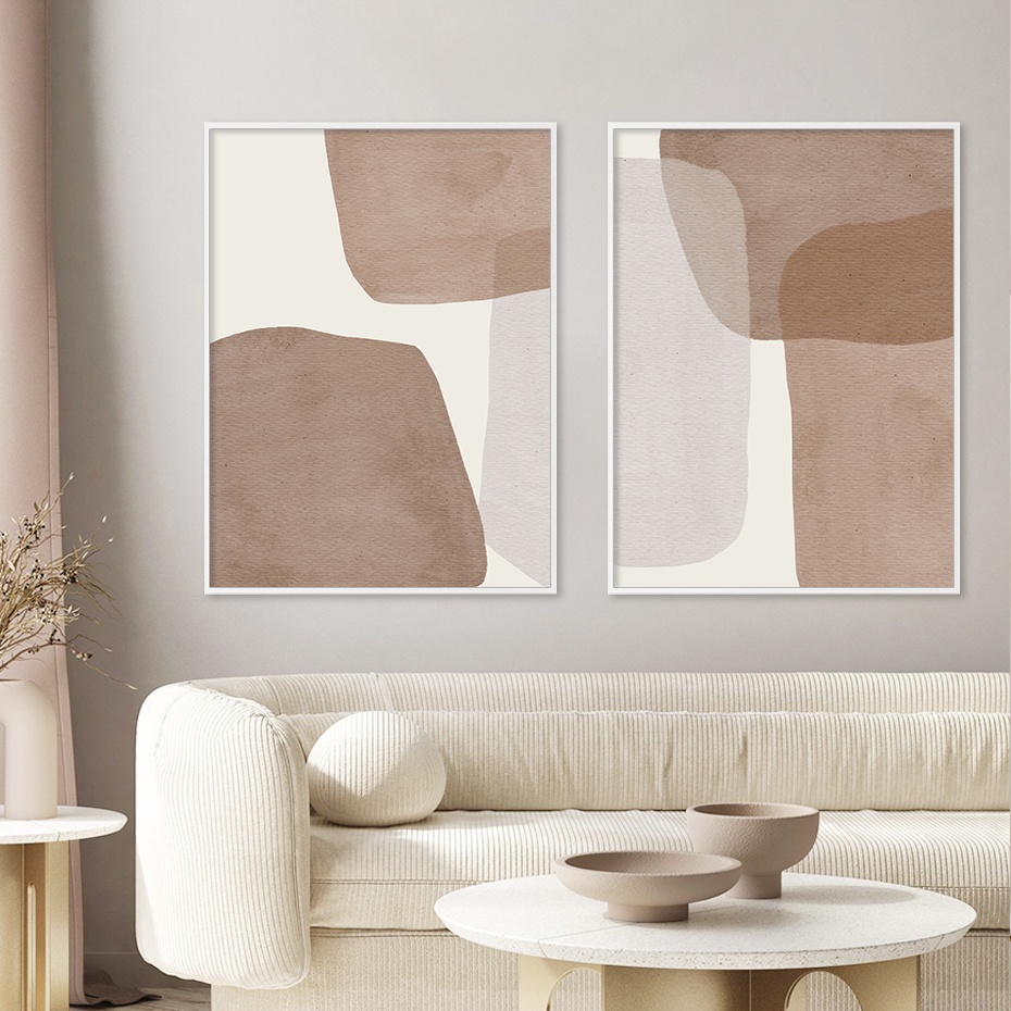 Boho Abstract Line Watercolor Boho Posters Wall Art Canvas Painting ...