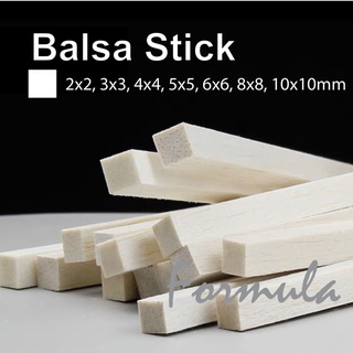 Balsa Wood Stick - 2x2,3x3,4x4,5x5,6x6,8x8,10x10mm *Length 100cm ...