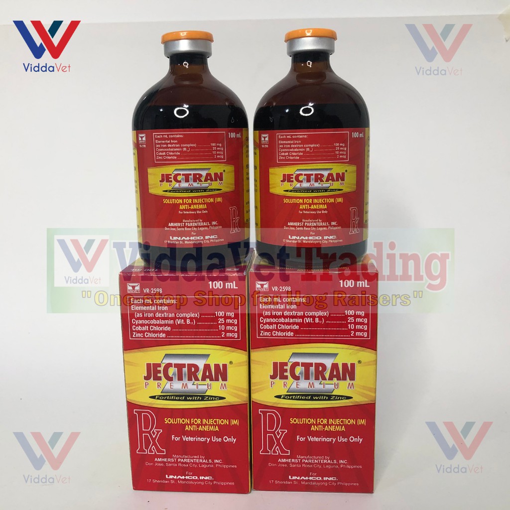 Univet Jectran Premium [100ml] - Fortified with Zinc / Viddavet 100ml ...
