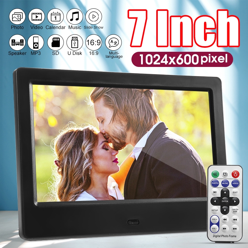 7 Inch Digital Photo Frame Electronic Picture MP3 Player Remote Control ...