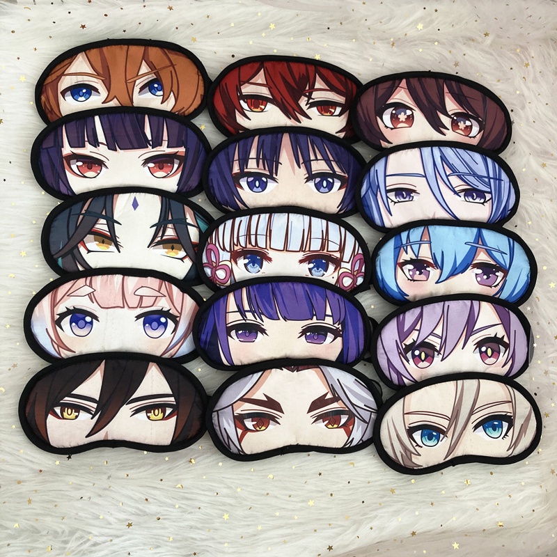 Cute Genshin Impact Eye Mask Cartoon Anime Eyeshade Yae Miko Kazuha ...