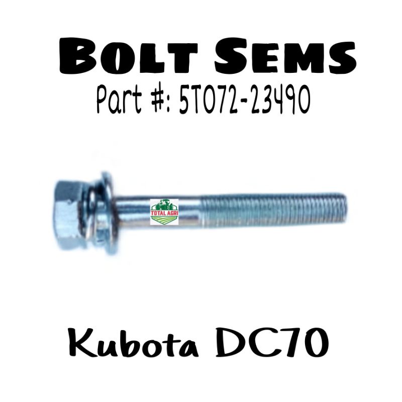 Bolt Sems Kubota Harvester DC60 DC70 Part #: 5T072-23490 | Shopee ...