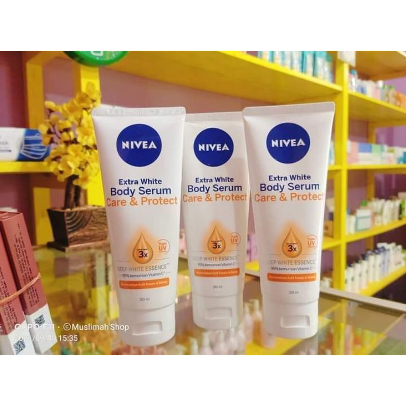 NIVEA BODYSERUM EXTRA WHITENING 180ML | Shopee Philippines