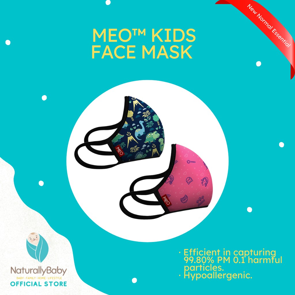Meo Kids Face Mask (Hypoallergenic) | Shopee Philippines