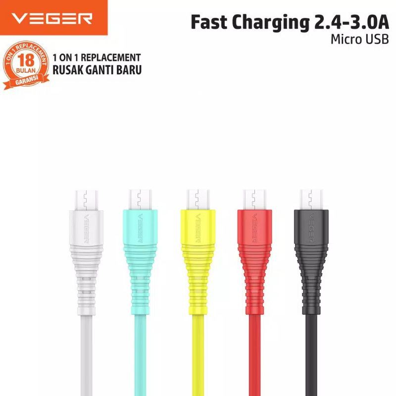 Micro data cable micro Veger ORI charger cable | Shopee Philippines