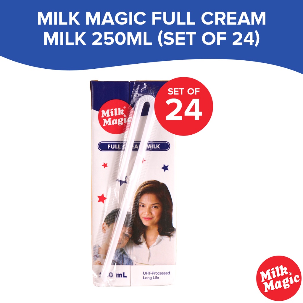 Milk Magic - Full Cream Milk 250ml (Set of 24) - EXP Date:02/07/2025 | Shopee Philippines