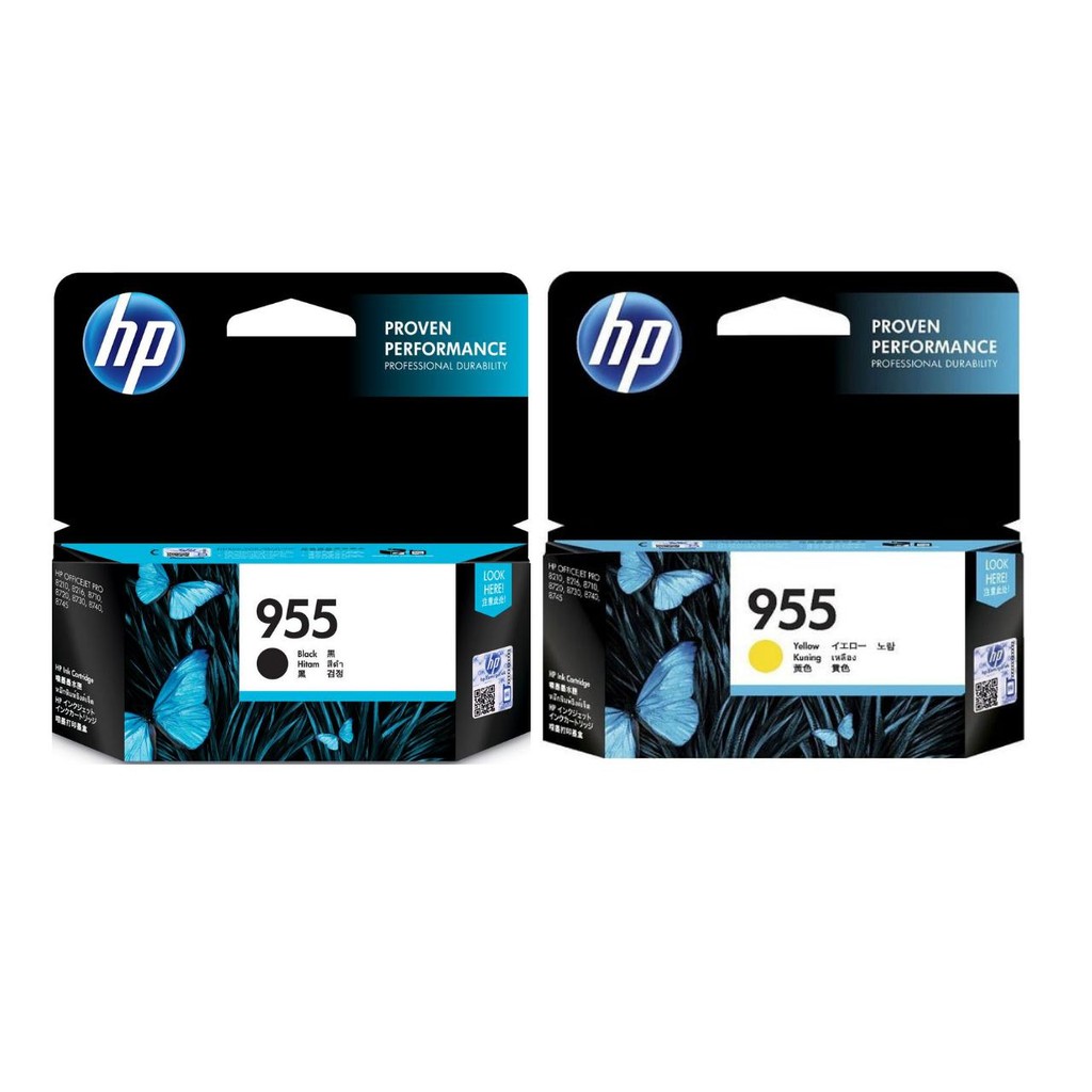 HP 955 Black with Yellow Original Original Ink Cartridge Combo Bundle ...