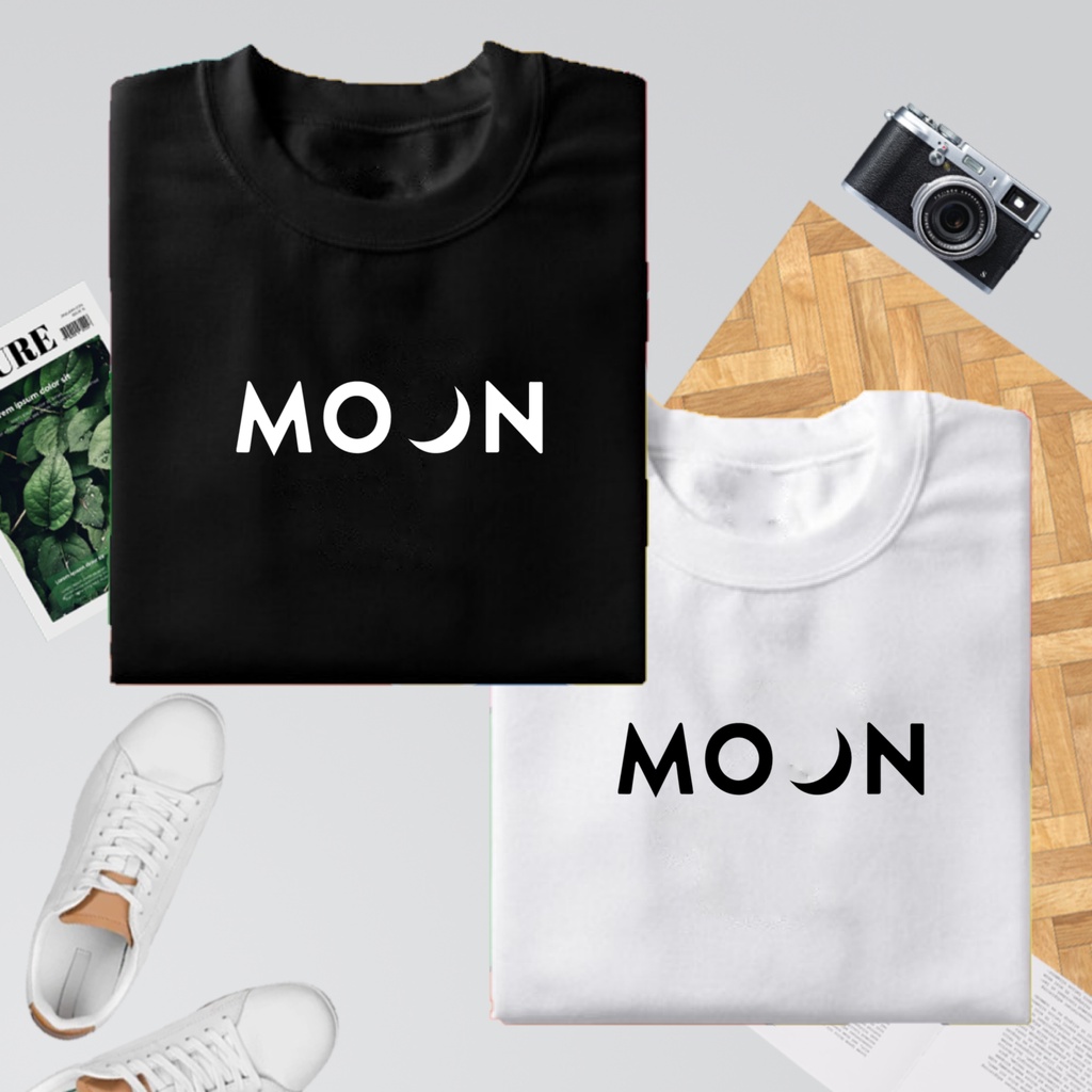 T-shirt Clothing Moon Design Cotton (4 Size S, M, L, XL) | Shopee ...