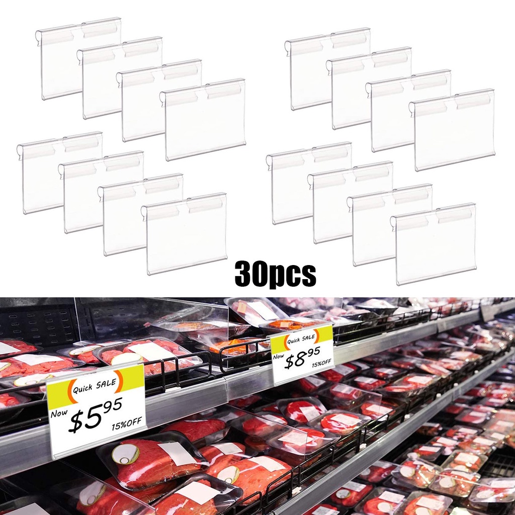 [READY STOCK] 30 PCS Label Holders for Storage Bins Display Rack Sign ...