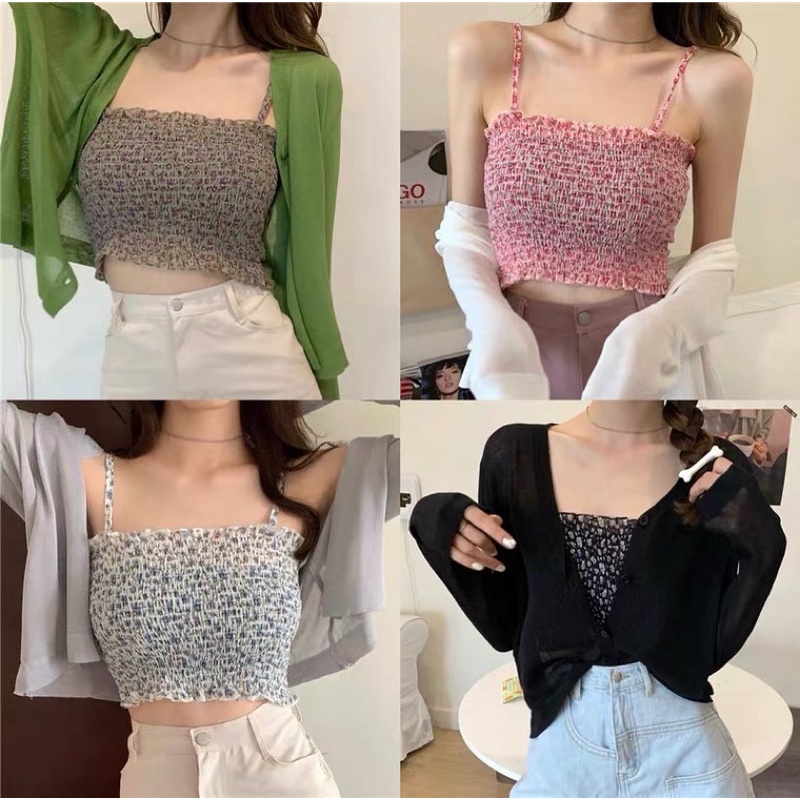 High quality Crop top Vesy Sling Sando Size S-L | Shopee Philippines
