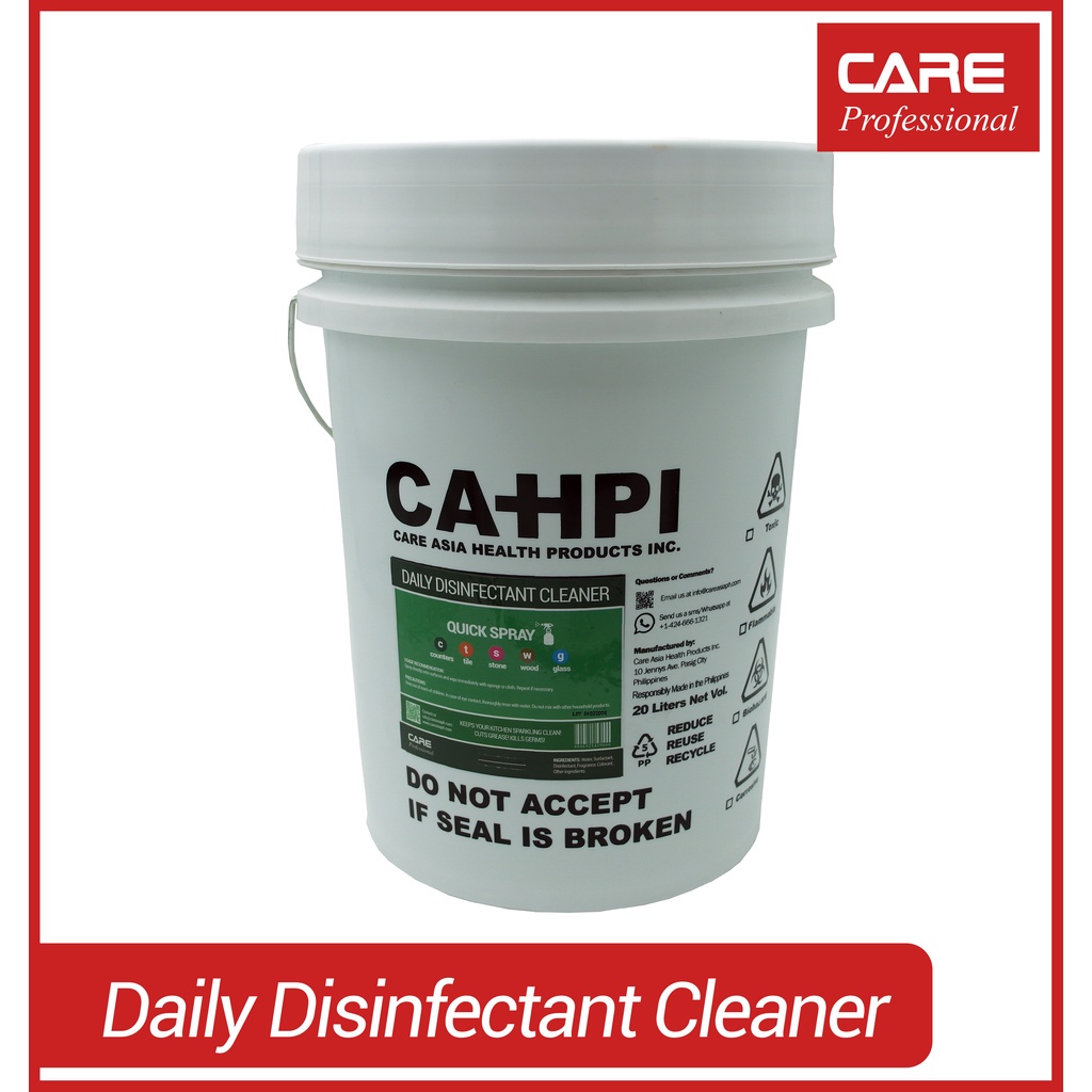 Care Professional Daily Disinfectant Cleaner 20L Pail | Shopee Philippines