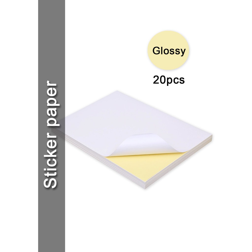 (Karols) (20 | 100 pcs) Printable Inject Sticker paper Matte, Glossy ...