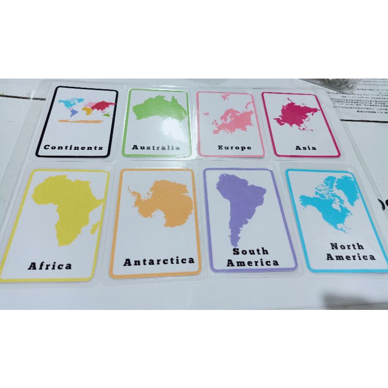 SEVEN CONTINENTS LAMINATED flashcards | Shopee Philippines
